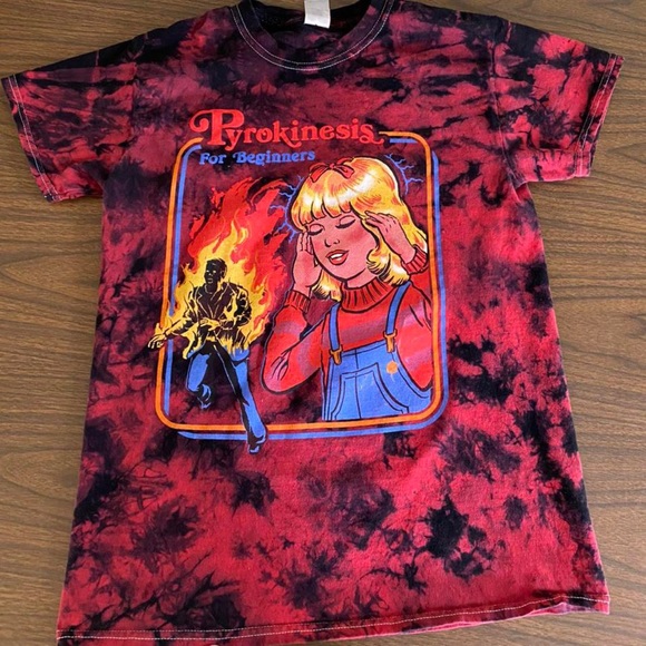 Gildan | Tops | Vintage Style Red And Black Tiedye Pyrokinesis For ...